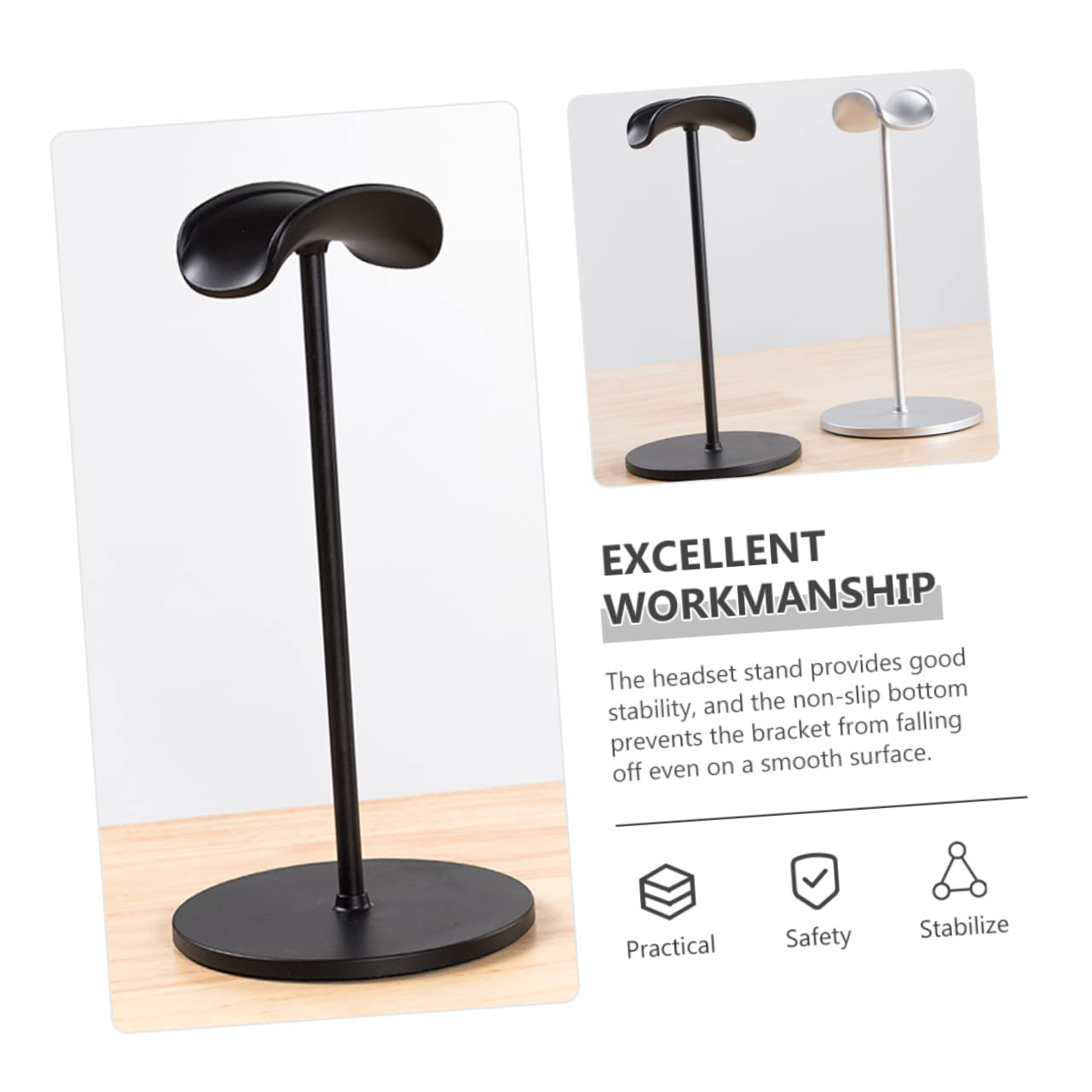 Parliky Headphone Stand Headphone Holder Computer Holder Desktop Computer Stand Gaming Accessories Headphone Display Stand Computer Accessories Aluminum Alloy Headset Organizer