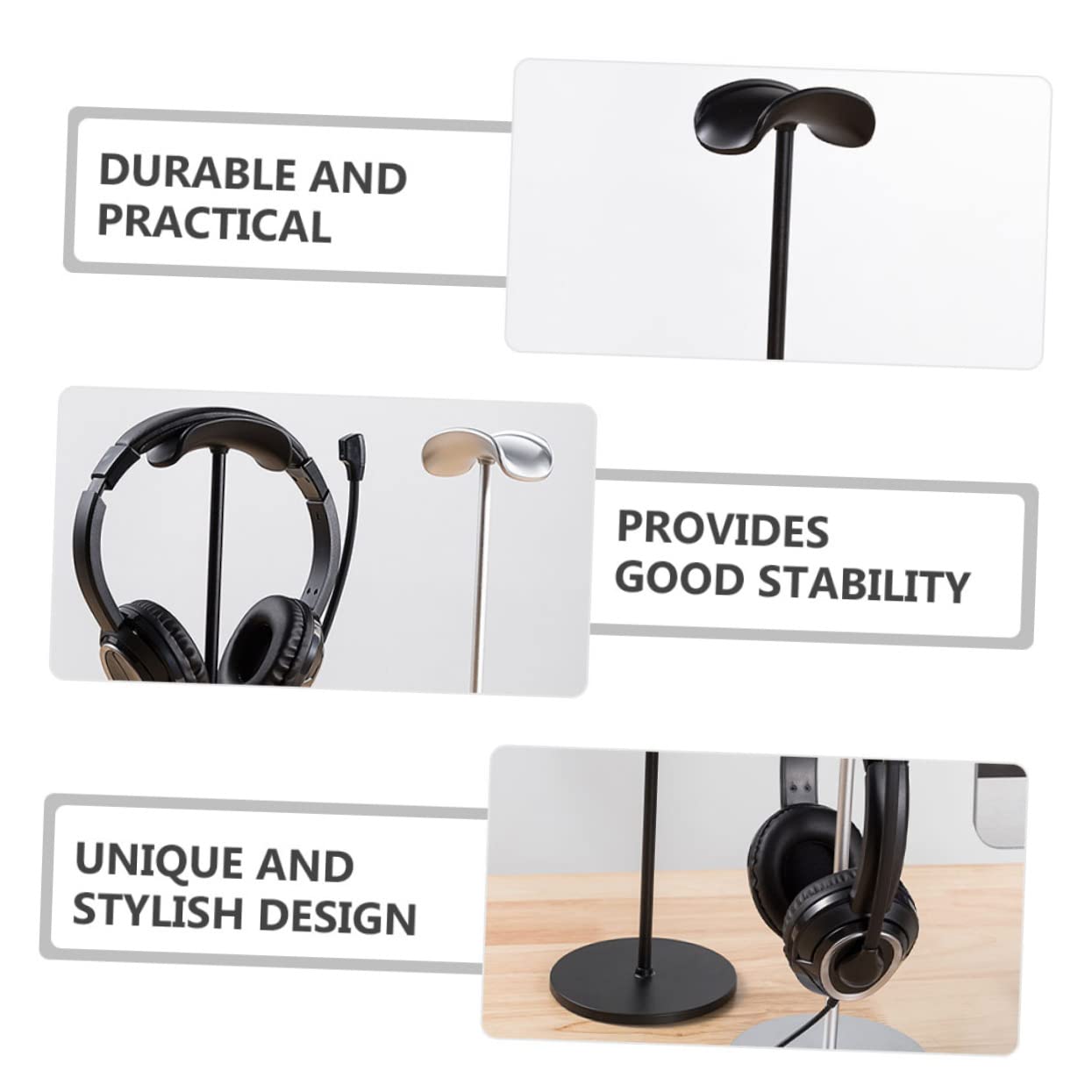 Parliky Headphone Stand Headphone Holder Computer Holder Desktop Computer Stand Gaming Accessories Headphone Display Stand Computer Accessories Aluminum Alloy Headset Organizer