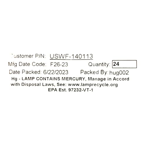 602807 Replacement UV Lamp | Fits the VIQUA F/F+/F4/F4+/F4-V, Pro 15, & UVMax 47 Series UV Systems | Made in the USA, US Water Filters