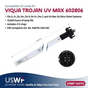 602806 Replacement UV Lamp | Fits the VIQUA E/E+/E4/E4+/E4-V, Pro 7, & UVMax 28 Series UV Systems | Made in the USA, US Water Filters