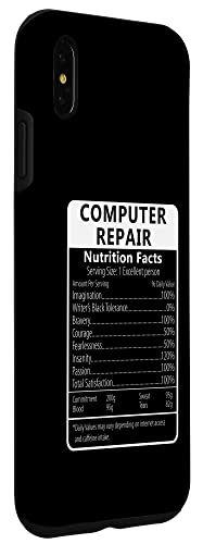 iPhone XS Max COMPUTER REPAIR Nutrition Facts Sarcastic Case