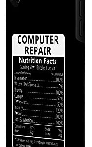 iPhone XS Max COMPUTER REPAIR Nutrition Facts Sarcastic Case