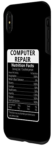 iPhone XS Max COMPUTER REPAIR Nutrition Facts Sarcastic Case