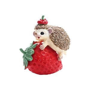 hedgehog miniatures 1/5pcs resin miniature landscape cute cartoon micro hedgehog tiny figurines garden home desk bonsai decor ornaments(e)