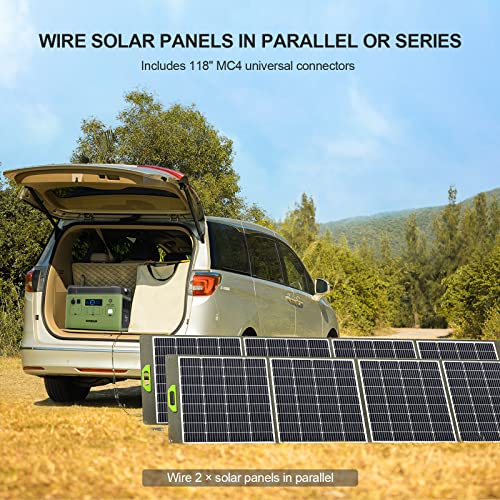 EENOUR Solar Generator P2001 2000Wh Capacity with 1X Solar Panel 400W, 6X 110V/2000W AC Outlets, Ideal for Home Backup, Emergency, Outdoor Camping