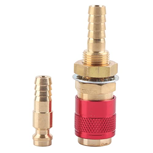 FTVOGUE M8 Quick Connector Set Water Cooled Gas Adapter Quick Hose Connector Fitting for MIG TIG Welder Torch (Red), Welding And Cutting Accessories