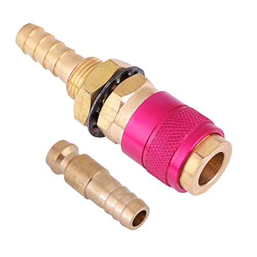 FTVOGUE M8 Quick Connector Set Water Cooled Gas Adapter Quick Hose Connector Fitting for MIG TIG Welder Torch (Red), Welding And Cutting Accessories