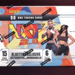 2022 PANINI WWE NXT 2.0 WRESTLING FACTORY SEALED BLASTER BOX 90 CARDS. 6 PACKS OF 15 CARDS. Look for 12 Inserts or parallels per box on average. Chase Autographs of your favorite NXT and alumni wrestlers including Alexa Bliss, Charlotte Flair, Bayley, Car