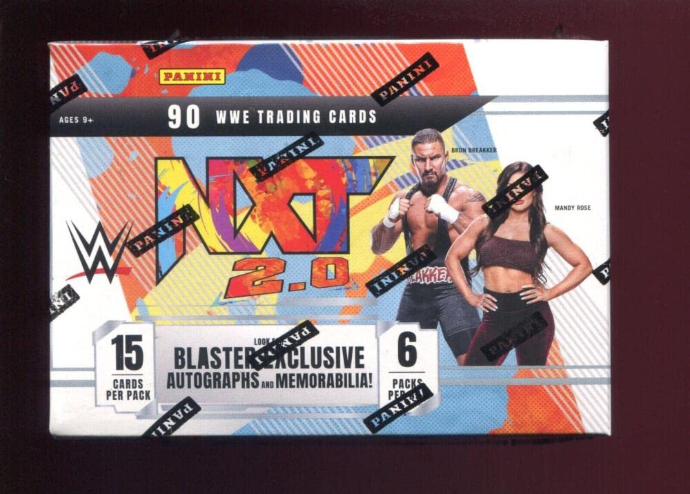 2022 PANINI WWE NXT 2.0 WRESTLING FACTORY SEALED BLASTER BOX 90 CARDS. 6 PACKS OF 15 CARDS. Look for 12 Inserts or parallels per box on average. Chase Autographs of your favorite NXT and alumni wrestlers including Alexa Bliss, Charlotte Flair, Bayley, Car