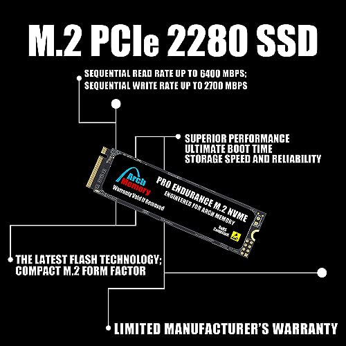 Arch Memory Replacement for Dell SNP112P/256G AA615519 256GB M.2 2280 PCIe (4.0 x4) NVMe Solid State Drive for Inspiron 15 7566