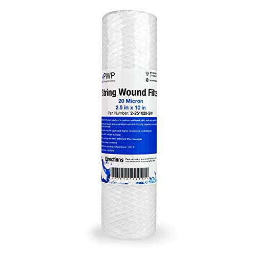 String Wound Sediment Water Filter 2.5x10" 20 Micron