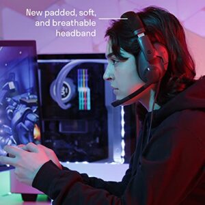 DROP + EPOS H3X Gaming Headset with Microphone, Over-Ear Closed-Back Design, Leatherette and Suede Earpads, Compatible with PC, PS4, PS5, Switch, Xbox, Mac, Mobile, and More (Meteorite),Grey