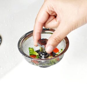 1 Pc Kitchen Sink Filter Stainless Steel Mesh Sink Strainer Filter Bathroom Sink Strainer Drain Hole Filter Trap Waste Screen