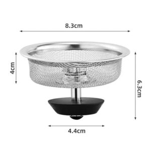 1 Pc Kitchen Sink Filter Stainless Steel Mesh Sink Strainer Filter Bathroom Sink Strainer Drain Hole Filter Trap Waste Screen