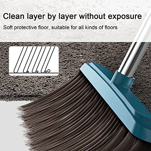 Dustpan and Brush Set Brooms and Dustpan Set for Home Cleaning Supplies Dustpan Long Handle Brooms & Dustpan Combo for Office Stand up Brooms and Dustpan Sweeper Built in Scraper and Comb