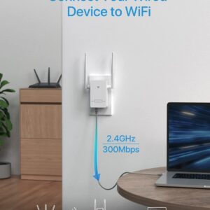 BrosTrend Universal WiFi to Ethernet Adapter, 300Mbps on 2.4GHz, WiFi to Wired Converter Wireless Bridge + BrosTrend WiFi 6 AX1800Mbps USB WiFi Adapter Dual Band WiFi Dongle