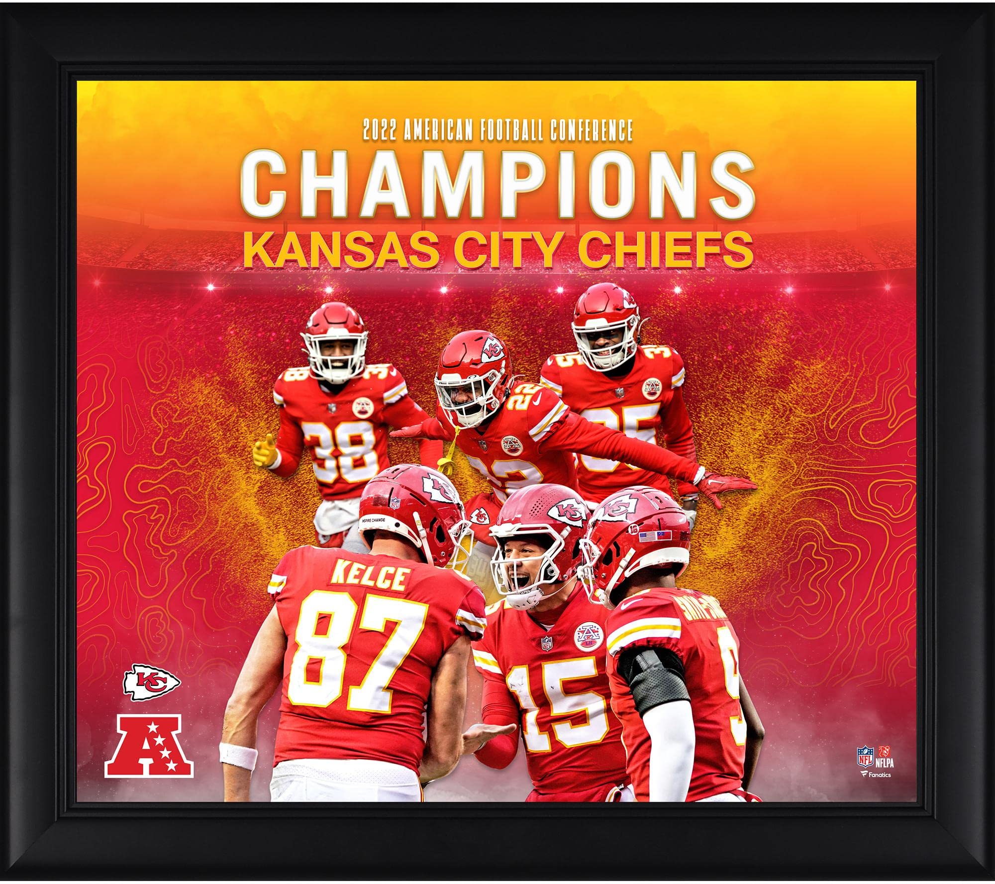 Kansas City Chiefs Framed 15" x 17" 2022 AFC Champions Collage