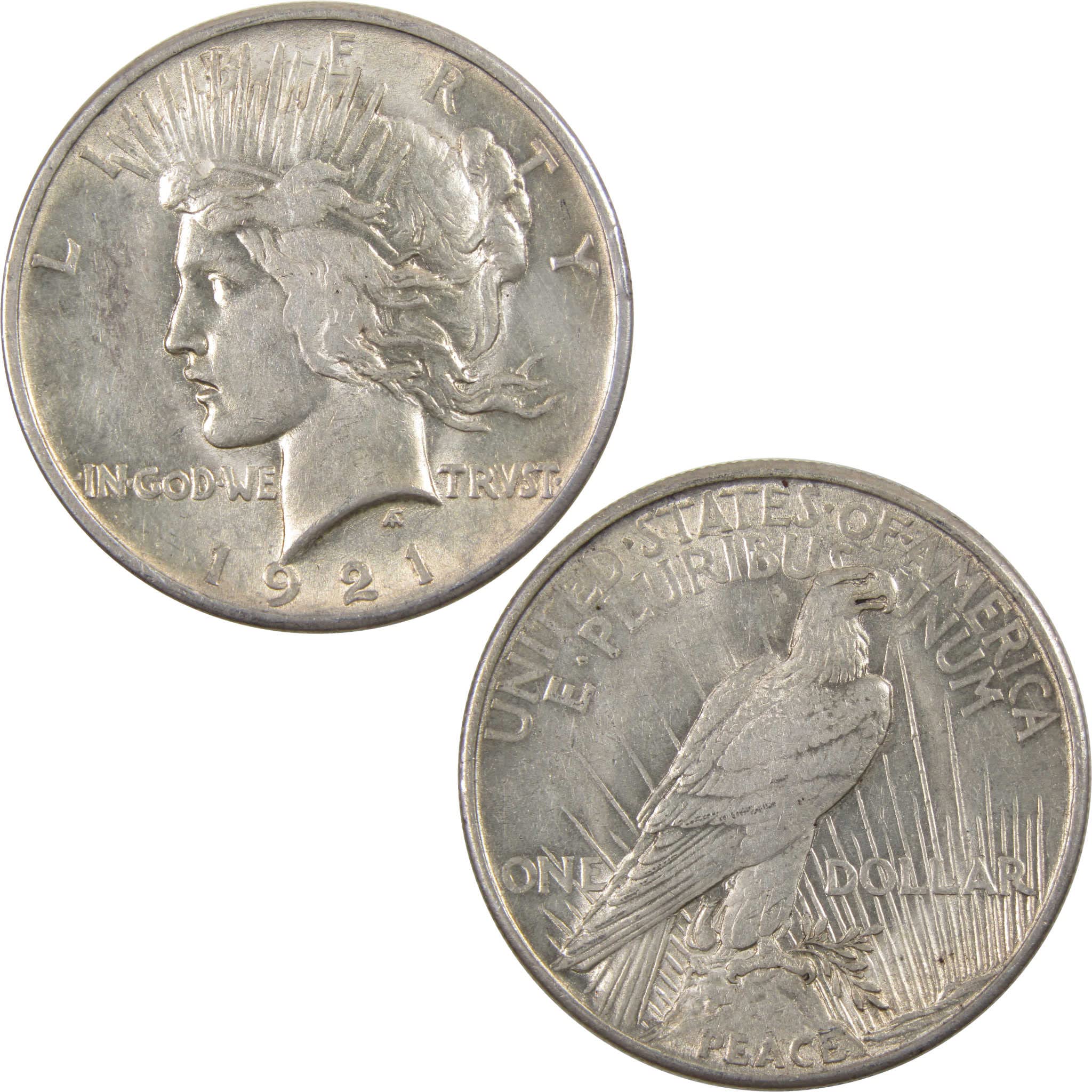 1921 High Relief Peace Dollar Borderline Uncirculated Silver SKU:I3458