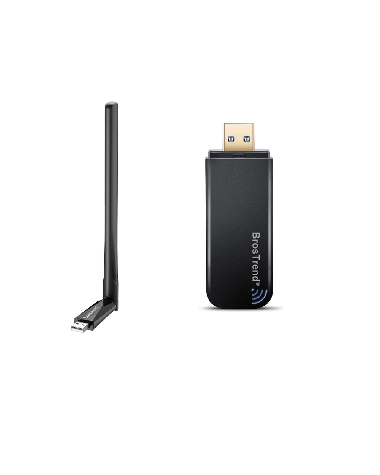 BrosTrend 1200Mbps USB WiFi Network Adapter for Laptop and BrosTrend 650Mbps Linux WiFi Adapter for Ubuntu, Mint, Kali, Debian, Kubuntu