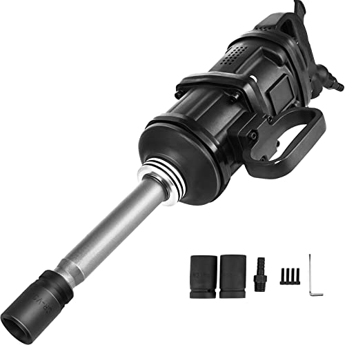 VEVOR 1 Inch Air Impact Wrench, 4280 ft-lbs High Torque Impact Gun w/ 8 Inch Extended Anvil for Heavy Duty Machinery/Semi-Truck/Bus Tires