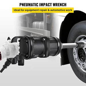 VEVOR 1 Inch Air Impact Wrench, 4280 ft-lbs High Torque Impact Gun w/ 8 Inch Extended Anvil for Heavy Duty Machinery/Semi-Truck/Bus Tires