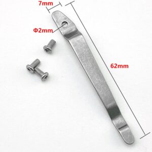 BRASSU Pocket Clip Knife DIY Parts Back Clip