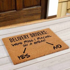 funny door mat were ross & rachel on a break 23.6x15.7 inch cute front door rug porch mat entry mat