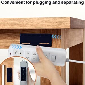 HINGTAI 4 PCS Self-adhesive Desktop Socket Holder, Simple and Fast Installation, No Drilling Required, ABS Material, Suitable for Marble, Tile, Wood, Plastic