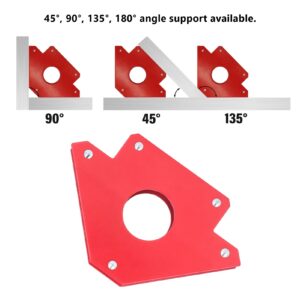 Rankomu Magnetic Welding Holder, Welding Magnet, 5in 75lbs Welder Magnet Holder Angle Support Fixture Tool Stainless Steel for Multiple Angles