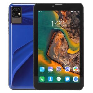 jiawu tablet 7 inch, android 10.0 tablet, 1960x1080 ips screen, 4gb ram, 32gb storage, octa core processor, 6000mah dual sim dual standby 5+8mp dual camera tablet, wifi, bluetooth, blue