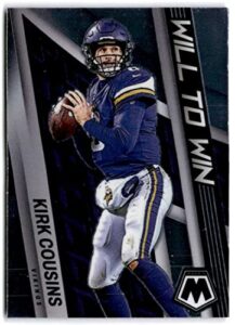 2022 panini mosaic will to win #8 kirk cousins minnesota vikings football trading card