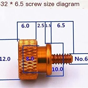 WAAZI Screw 32x6.7mm Color Aluminum Alloy high Head knurled Screw Hand Screw Computer case Power Supply Graphics Card Hard Drive (Color : Light Green)