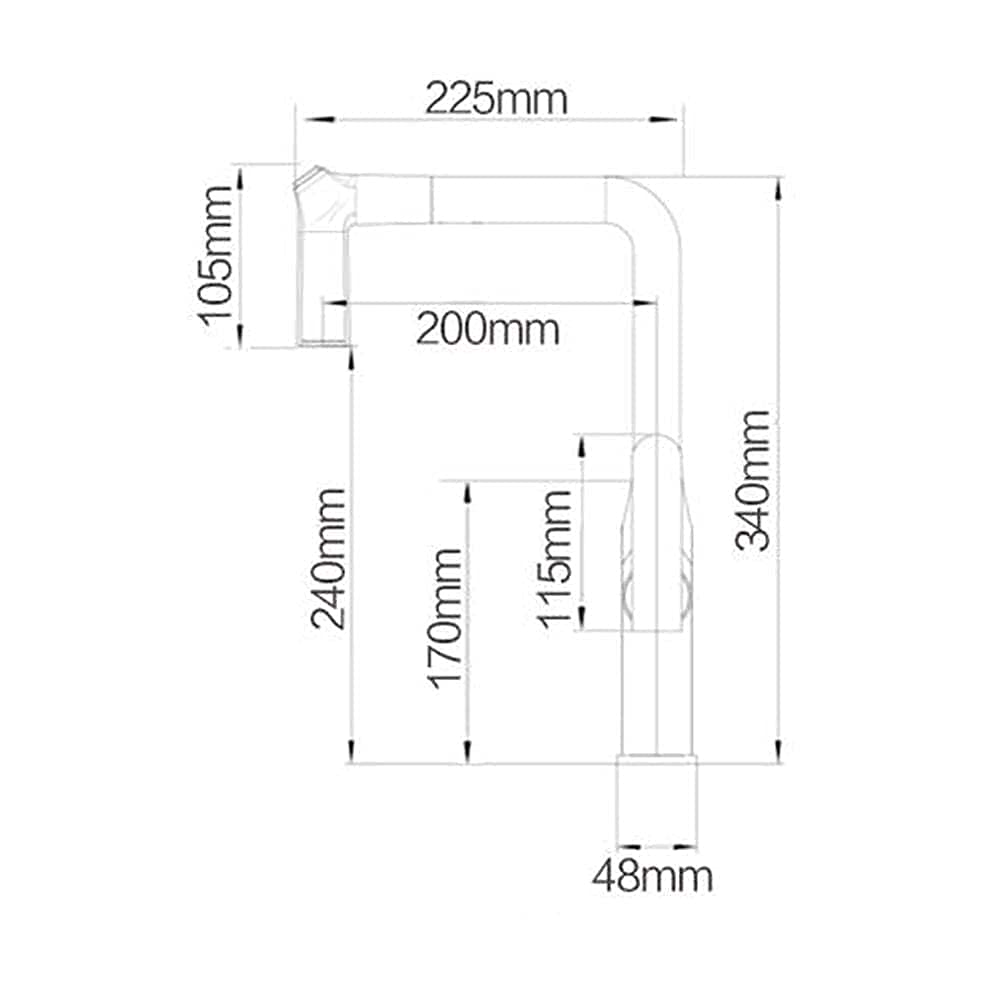 Kitchen Taps with Pull Out Spray Hot and Cold Kitchen Mixer Tap Pull Out Rotatable Kitchen Faucet 2 Spray Type Telescopic Kitchen Sink Tap-Chrome