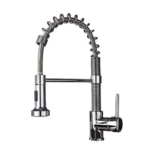 Spring Pull Out Kitchen Faucet Nickel Pull Down Kitchen Sink Faucet Luxury Hot & Cold Total Brass Kitchen Mixer tap Black