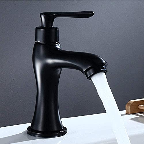 Scrub Black Tap Bronze Single Cold Faucet Balcony Basin Pedestal Basin Fauce Laundry Tub Kitchen Wash Basin Can Rotate Water-tap(Size:High)