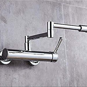 Basin Mixer Taps，Kitchen Taps，Kitchen Faucet Wall Mounted Single Handle Chrome Finish Brass Kitchen Tap Bathroom Sink Faucet Kitchen Foldable Bathroom Mixers