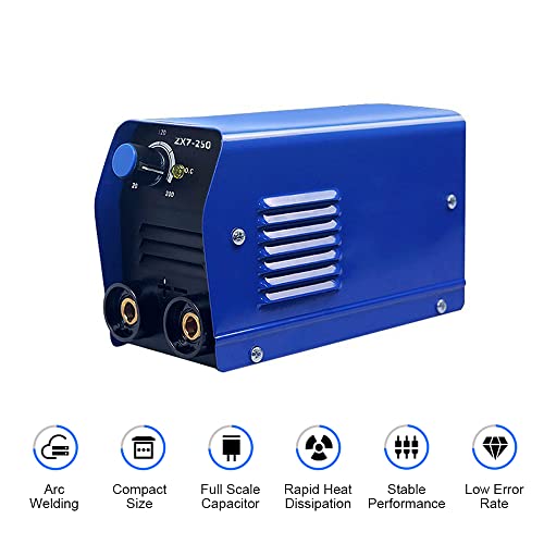 BUZHI Arc Welder, Portable Arc Welding Machine 20-250A Mini Electric Welder High Frequency Transformer ARC Stick Welding Equipment for Metal Welding Acid Alkaline Welding Cellulose Rods