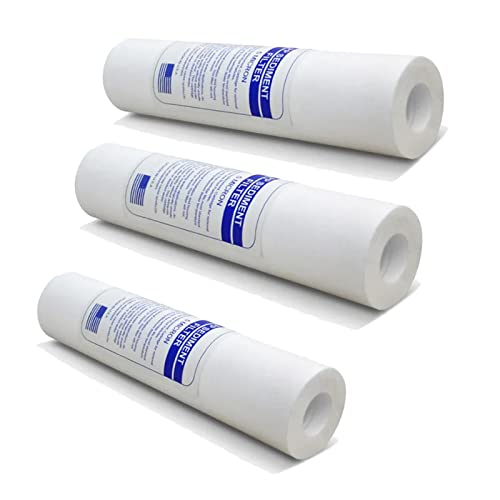 Whole House Water Filter, Home Water Filter, 1/5 Micron, Sediment Water Filter Replacement Cartridge PP Cotton Filter for Reverse Osmosis Water Filter System Under Sink Well Water,20inch/1 micron,3pcs