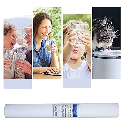 Whole House Water Filter, Home Water Filter, 1/5 Micron, Sediment Water Filter Replacement Cartridge PP Cotton Filter for Reverse Osmosis Water Filter System Under Sink Well Water,20inch/1 micron,3pcs