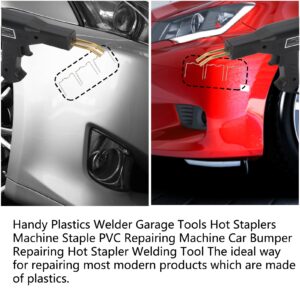 Plastic Repair Welder Kit Hot Stapler & Plastic Welding Iron, Welding Kit 600 Staples, Reinforcing Mesh, Fix Crack Car Bumper Fender Kayak Quick Sturdy Repair, Welding Gun Repair Equipment Tools