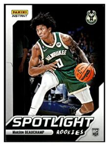 marjon beauchamp rc 2022-23 panini instant spotlight rookies /965#24 bucks nm+-mt+ nba basketball