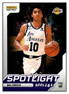 max christie rc 2022-23 panini instant spotlight rookies /965#34 lakers nm+-mt+ nba basketball