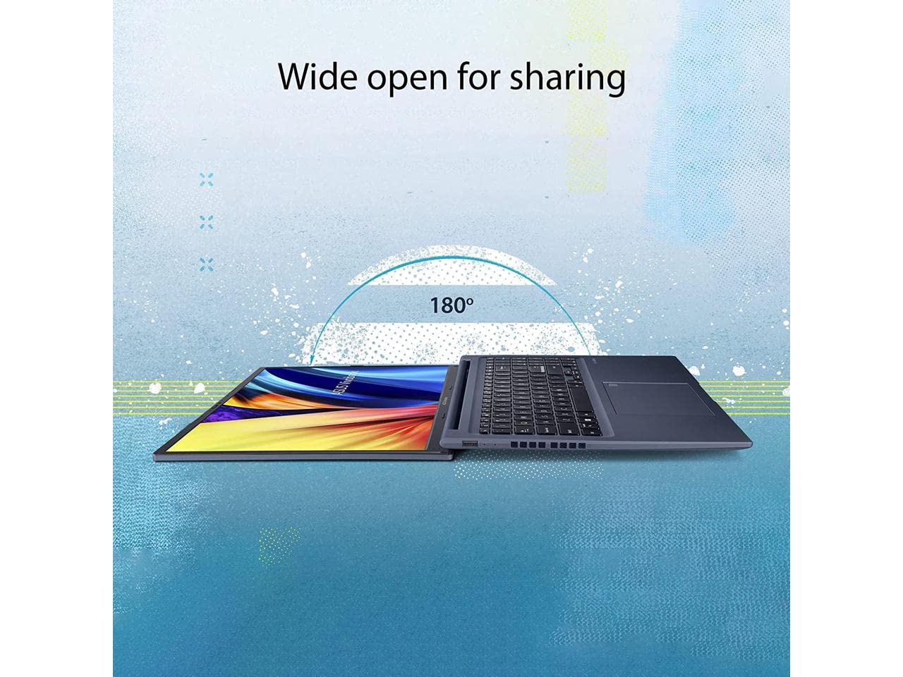 Asus Vivobook 16X 16 WUXGA 16:10 Slim Laptop AMD Ryzen 5 5600H AMD Radeon Graphics USB Type-C Wi-Fi6 Bluetooth5.0 Backlit KB Fingerprint Reader Windows Hello Win11 w/HDMI(8GB RAM | 512GB SSD)