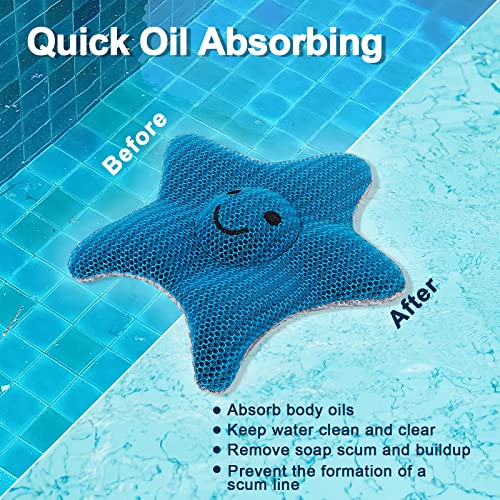 Goltantin Scum Absorber for spa hot tub, 2 Pack Oil Absorbing hot tub Cleaner, Reusable Pool scum Sponge spa Deformer,Must Have hot tub Accessories for Adults and Kids