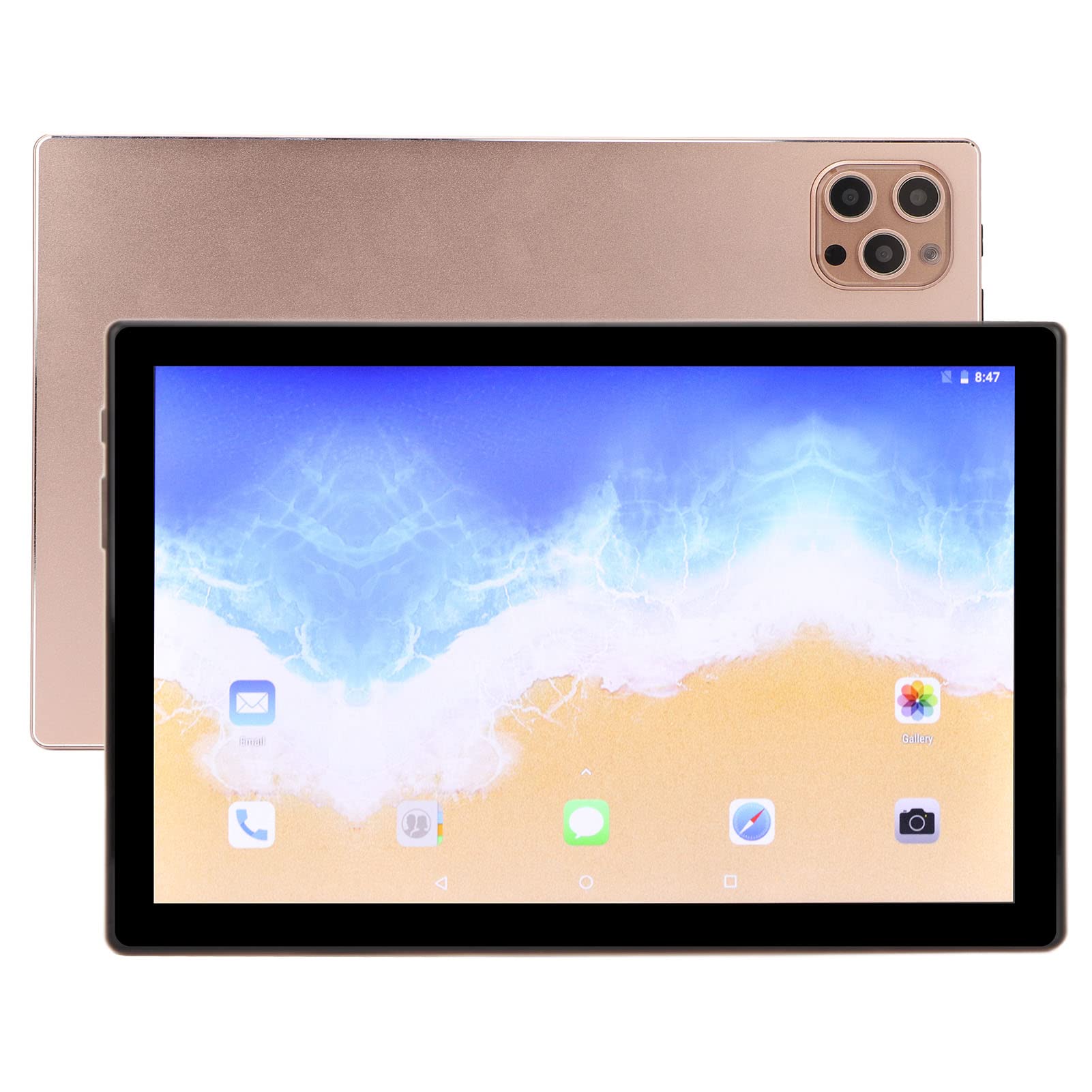 Zopsc 10.1in HD Tablet for Android - WiFi 4G LTE Dual SIM Calling Tablet Dual Standby 3200x1440 8MP+13MP 10GB+256GB 8800mAh MTK6889. (Gold)