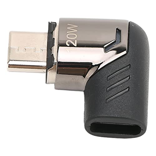 GOWENIC USB C Magnetic Adapter, Right Angle USB C Male to Female Adapter with 120W PD Fast Charge and 480Mbps Data Transfer Type C Adapter for Laptop