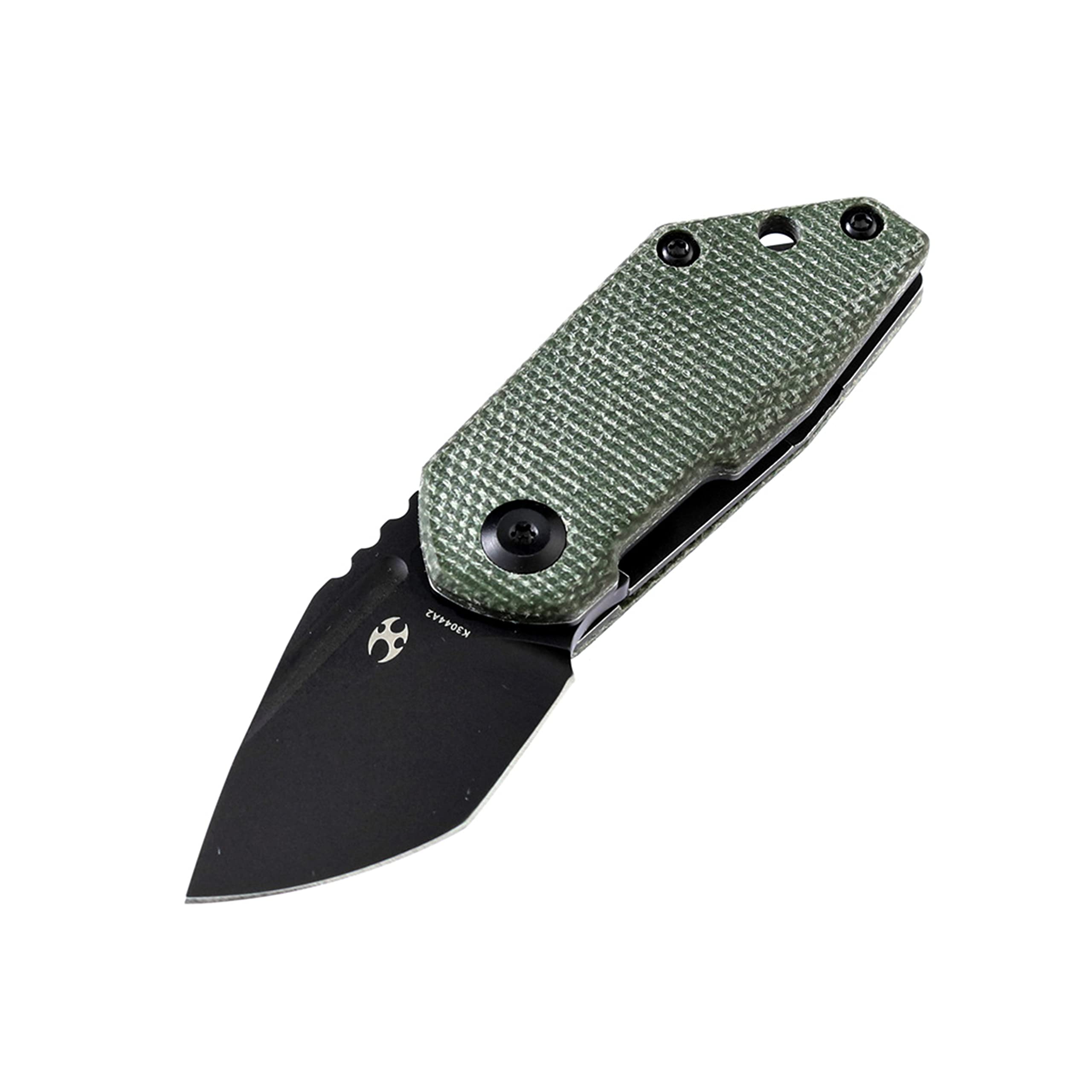 KANSEPT K3044A2 Rio Mini Pocket Knife, Folding Knife for EDC with 1.56'' M390 Drop Point Blade and Green Micarta Handle, Mini Flipper for Everyday Carry