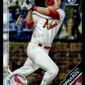 2019 Bowman Chrome Prospects Atomic #BCP-60 Nolan Gorman NM-MT St. Louis Cardinals Baseball Trading Card