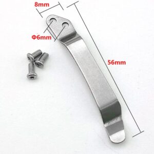 BRASSU Knife DIY parts stainless steel back clip pocket knife clip for model 258