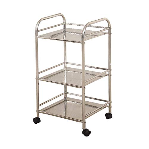 NEOCHY Movable Trolleys, Kitchen Storage Hand Trucks, Rolling Cart,Beauty Salon Trolley with Universal Brake Wheel,Perfect for Hospital/Dental Clinic/a/M-50X35X75Cm